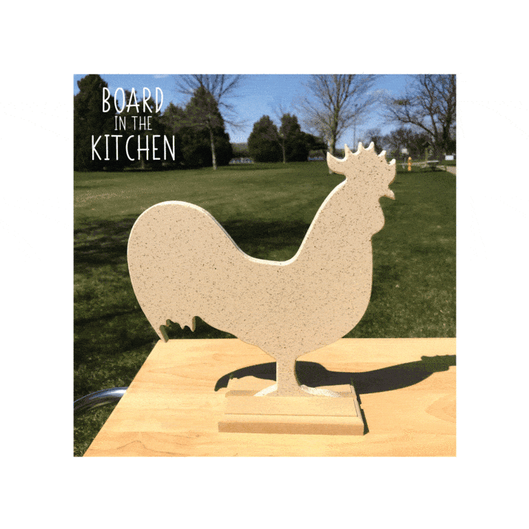 Cocky ROOSTER Custom Cutting Board, Excellent Farmhouse Decor, Rooster Gift
